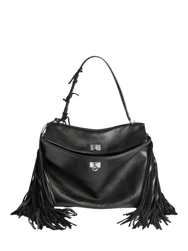 Balenciaga Rodeo Fringe Top Handle Bag - Black