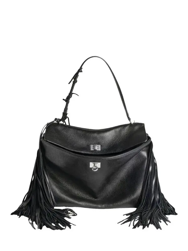 Balenciaga Rodeo Fringe Top Handle Bag - Black