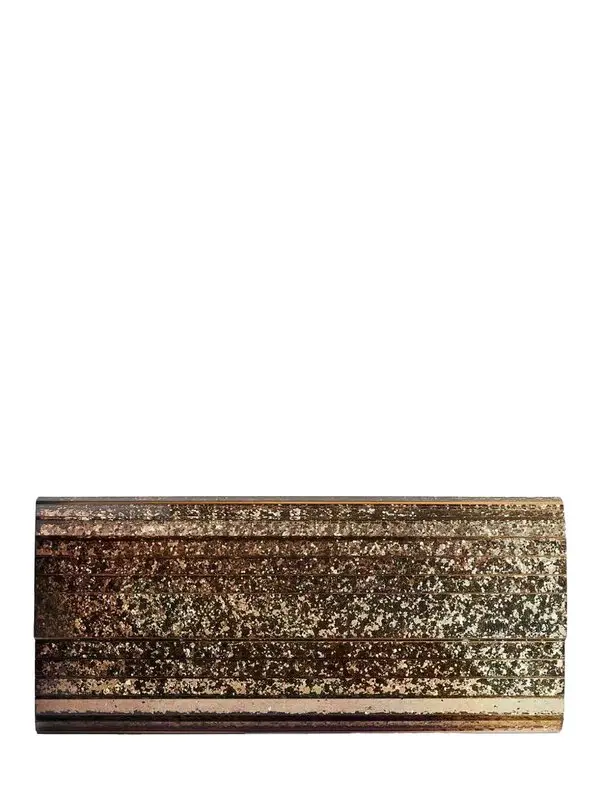 JIMMY CHOO Metallic-finish Clutch Bag - Gold