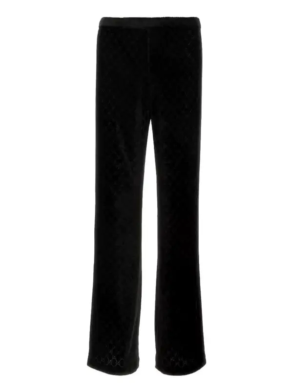 Gucci Velvet Gg Trousers - Black