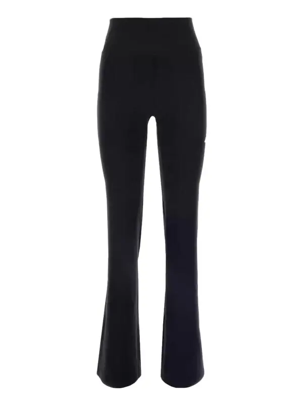 Balenciaga Logo Detail Flared Leg Trousers - Black