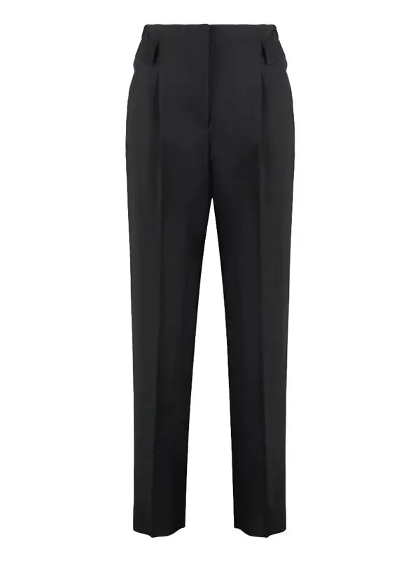 Max Mara Celtico Tapered-leg Wool Trousers - Black