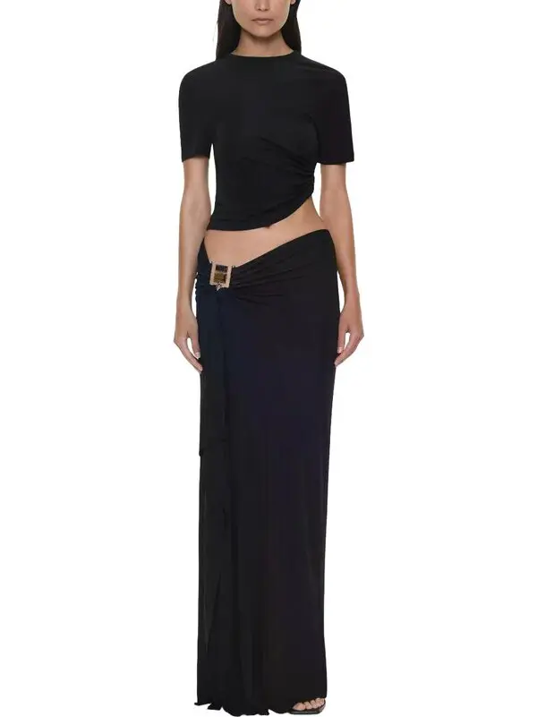 Christopher Esber Bezel Cascade Quartz Long Skirt - Black