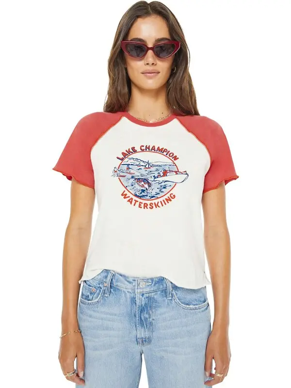 MOTHER The S/s Sporty Concert Tee Lake Champion - Red