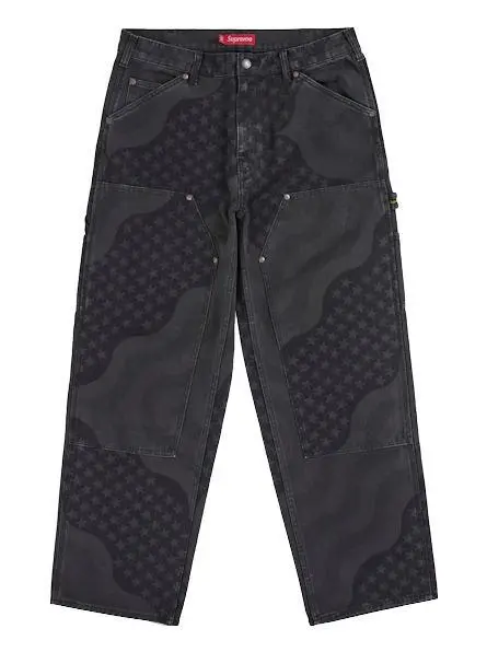 Supreme Flag Double Knee Painter Pant - Black