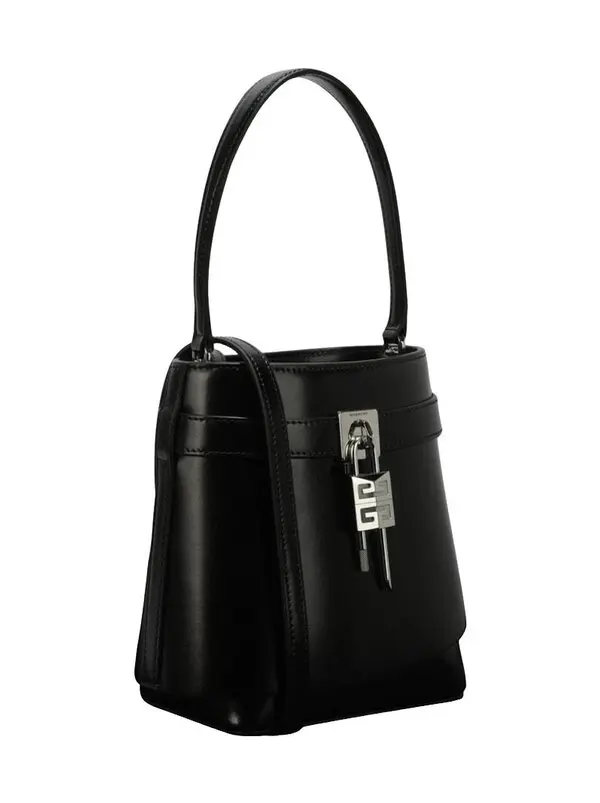 Givenchy Shark Lock Leather Crossbody Bag - Black