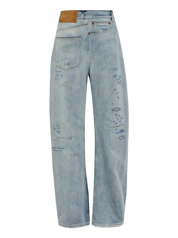 MAISON MARGIELA Distressed Wide Leg Jeans - Blue