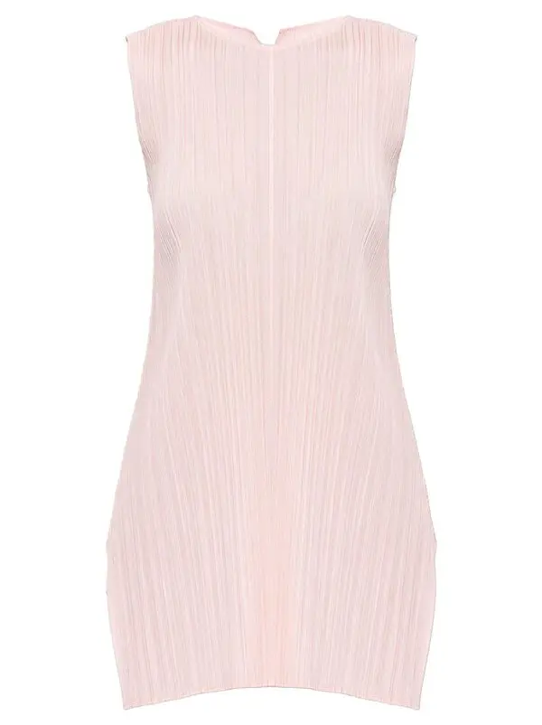 Issey Miyake Sleeveless Pleated Dress - Pink