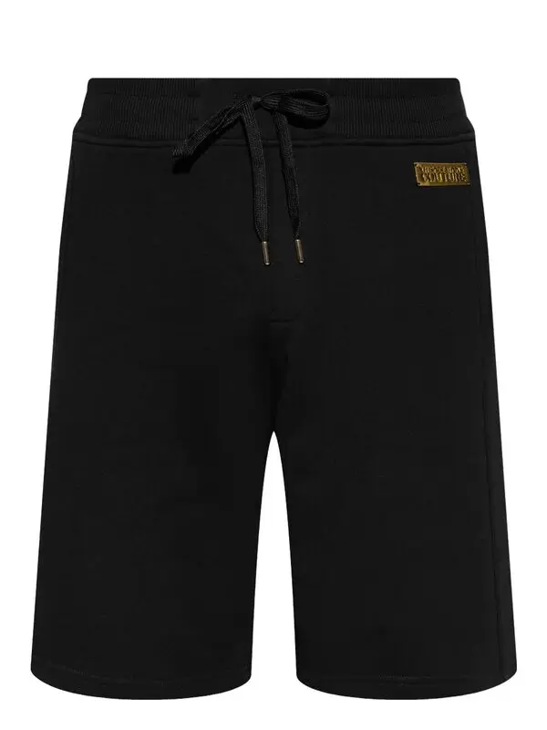 Versace Sweatshorts With Applique - Black