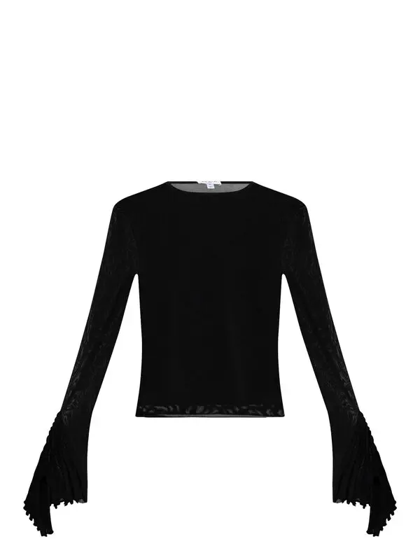Alaïa Top With Decorative Sleeves - Black