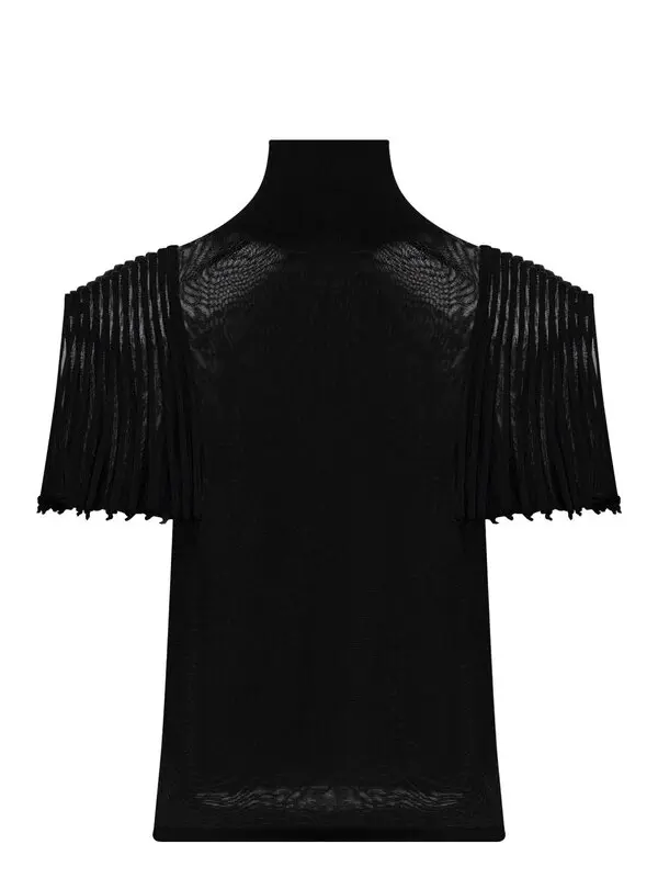 Alaïa Turtleneck Top - Black