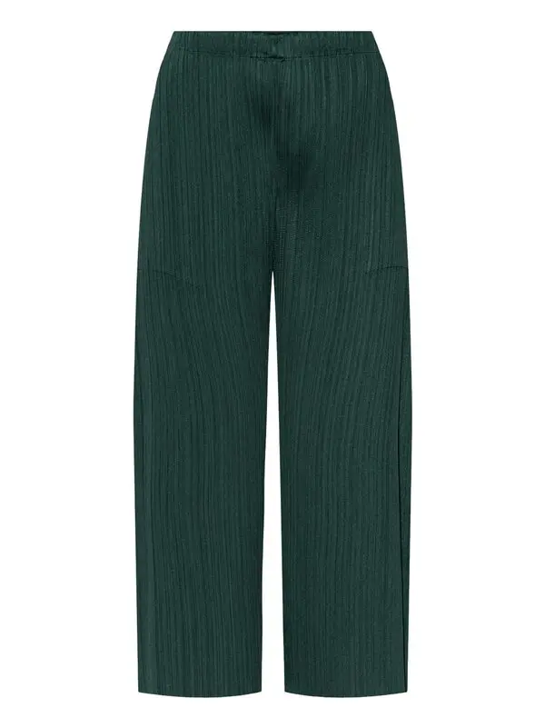 Issey Miyake Pleated Culottes - Green