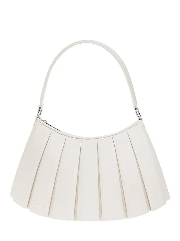 Lacoste Lenglen Medium Leather Handbag - White