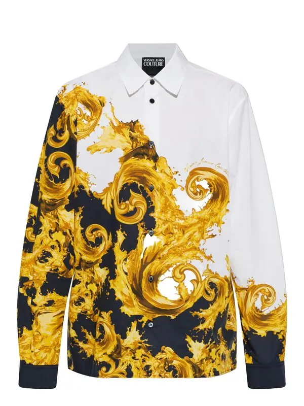 Versace Shirt With 'barocco' Print - White