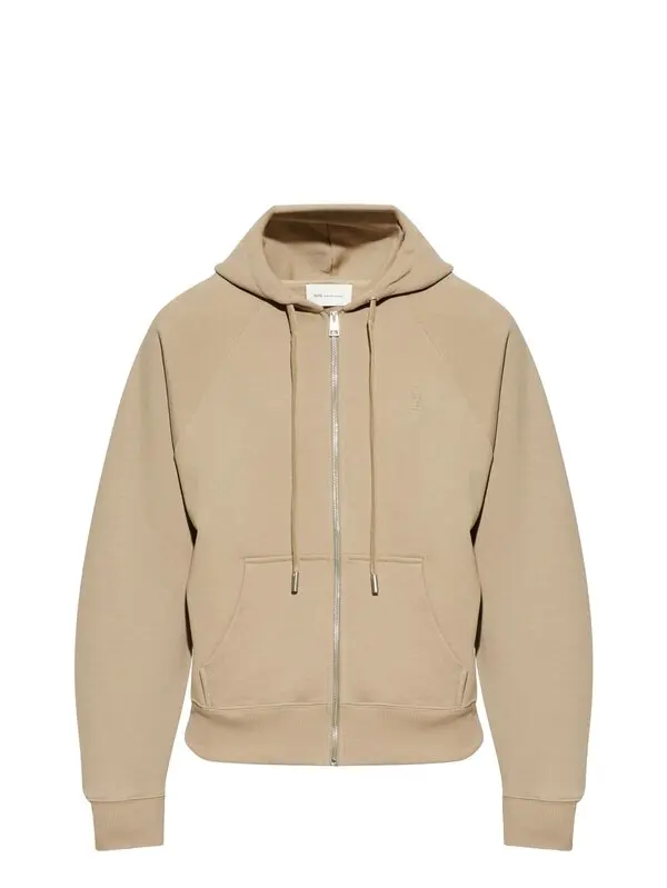 Ami Zip Up Hoodie - Beige