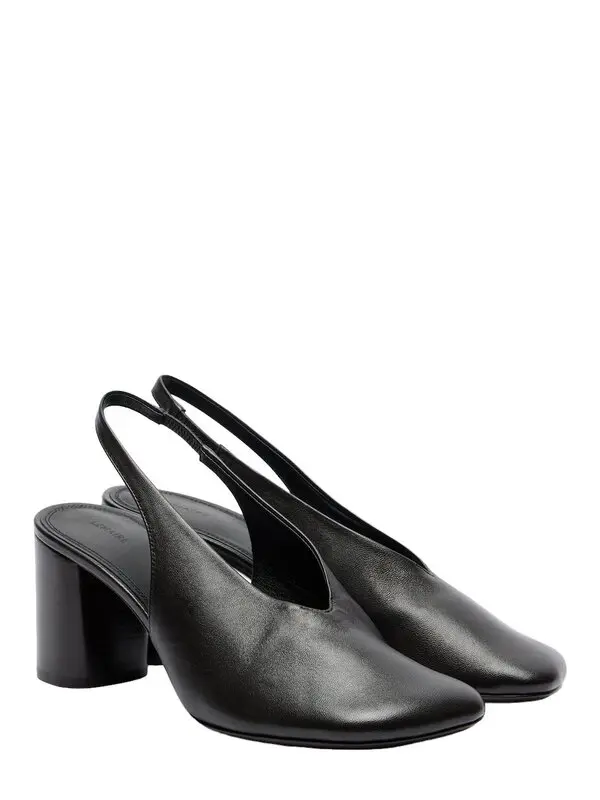 LEMAIRE Leather Slingback Pumps - Brown