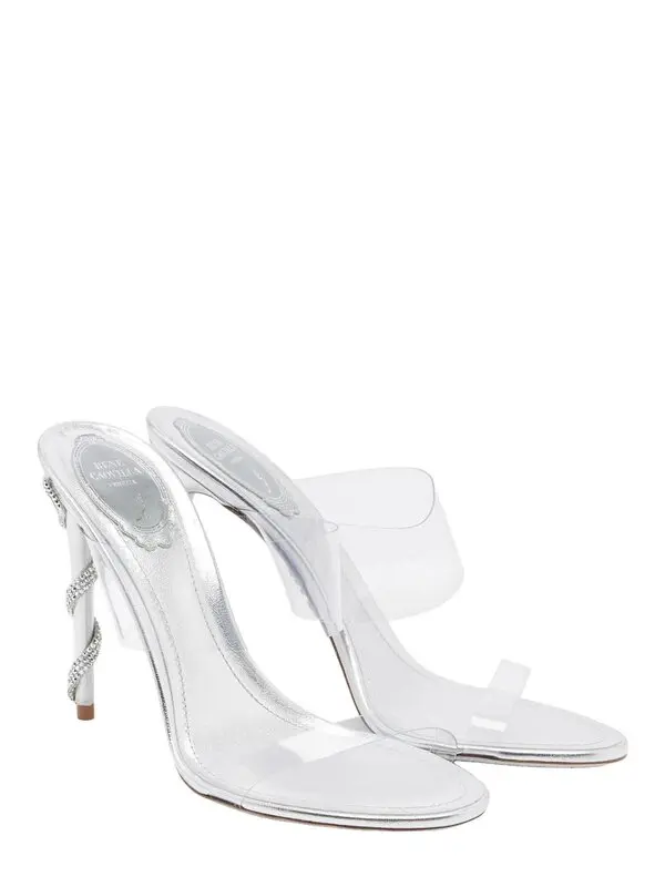 Rene Caovilla Celebrity Crystal-embellished Sandals - Silver