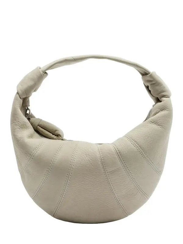 LEMAIRE Fortune Croissant Mini Leather Shoulder Bag - Beige