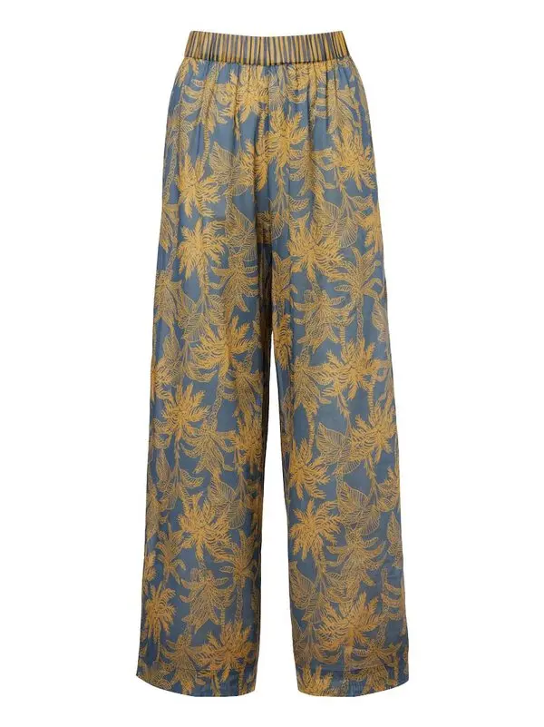 ERES Itinérant Printed Wide-leg Pants - Blue