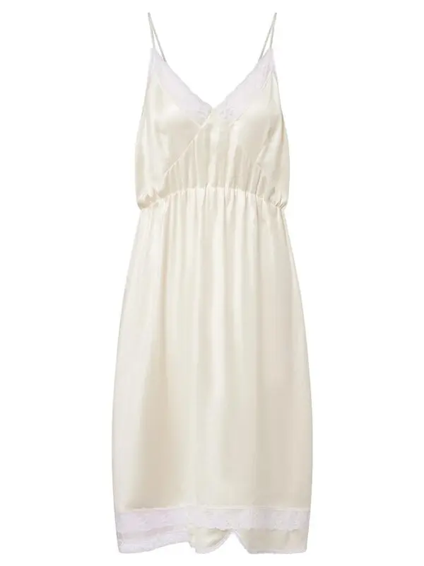 Magda Butrym Lace-trimmed Slip Dress - Yellow