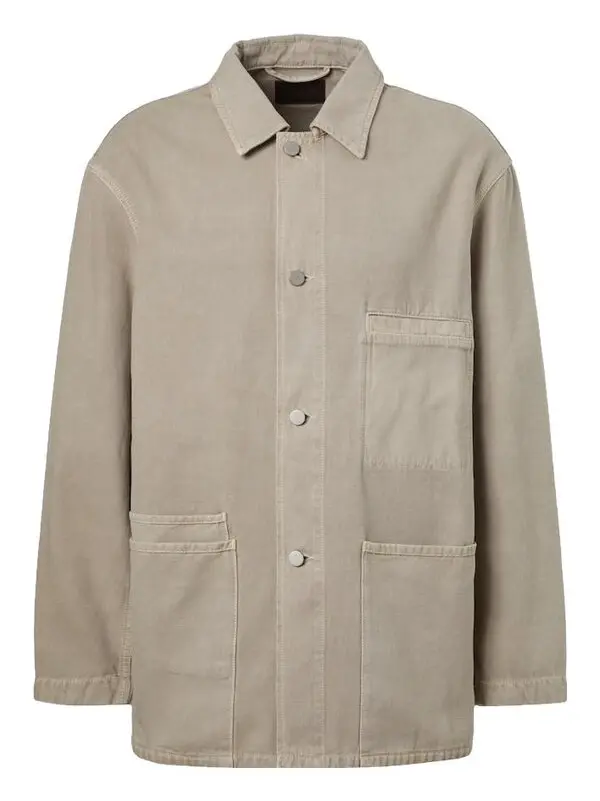 LEMAIRE Oversized Cotton Twill Overshirt - Grey