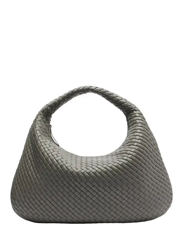 Bottega Veneta Leather Shoulder Bag - Grey