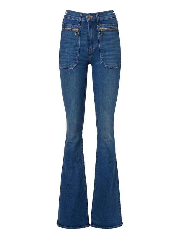 Veronica Beard Beverly Flared Jeans - Blue