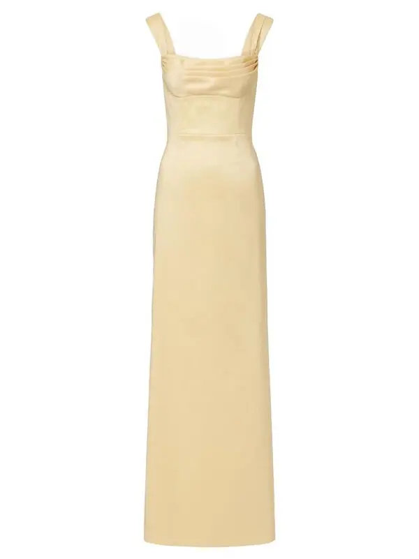 Rebecca Vallance Mandy Pleated Gown - Yellow