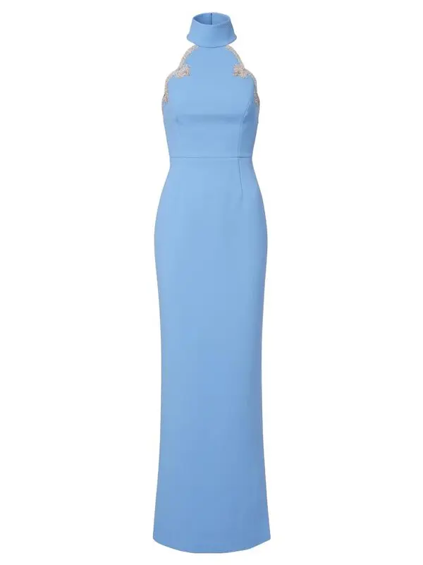 Rebecca Vallance Harlynn Embellished Gown - Blue