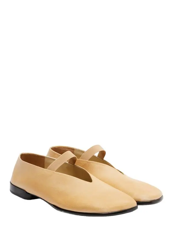 LEMAIRE Glove Leather Ballerinas - Beige