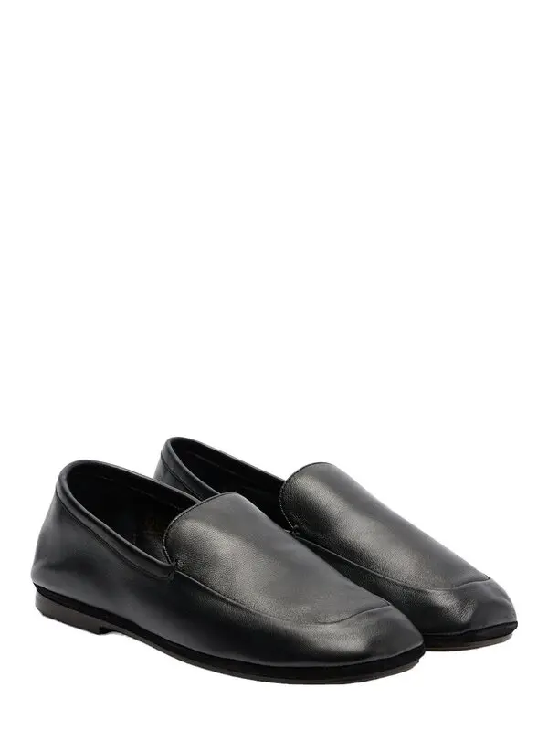 LEMAIRE Outdoor Leather Slip-on Shoes - Black