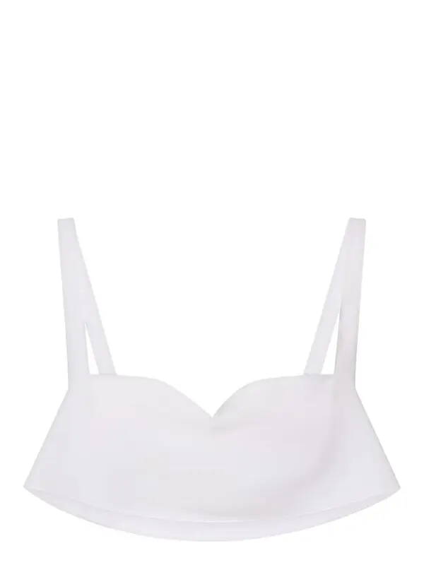 Prada Silk Crêpe De Chine Bra Top - White