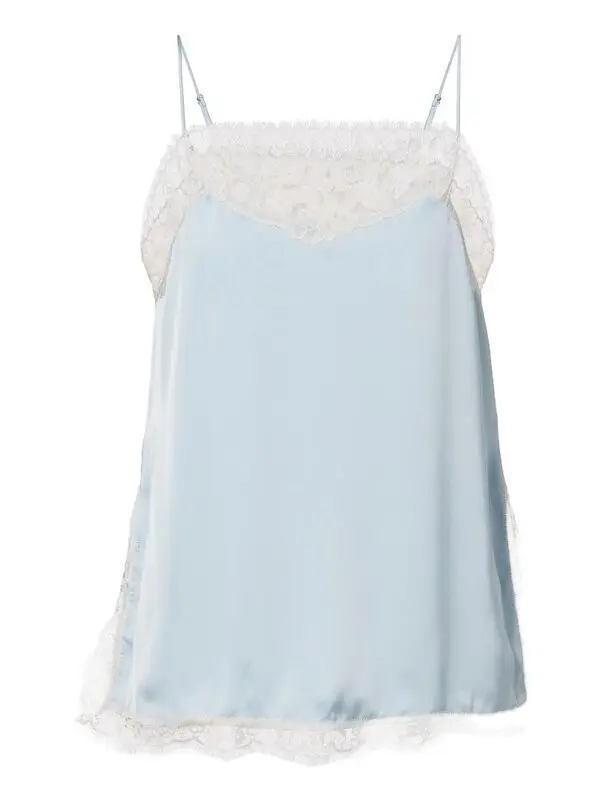 Faithfull The Brand Hanna Lace-trimmed Camisole - Blue
