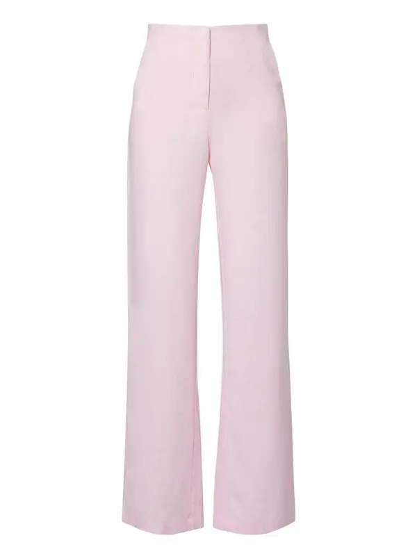 Faithfull The Brand Lulea Linen Wide-leg Pants - Pink