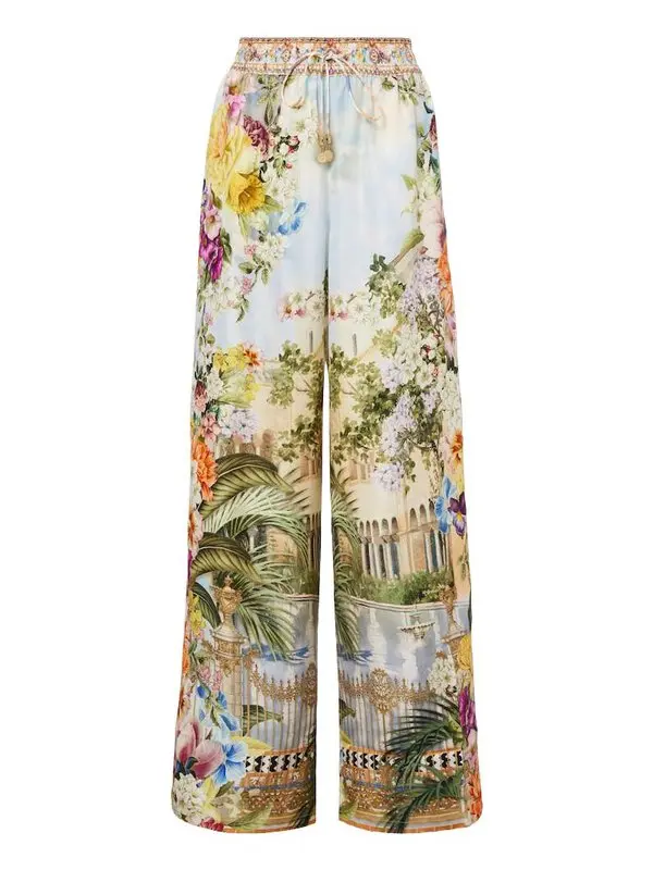 Camilla Printed Wide-leg Pants - Multicoloured