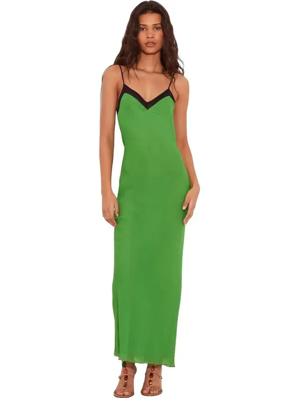 RAT & BOA Mara Bias Cut Slip Dress - Green