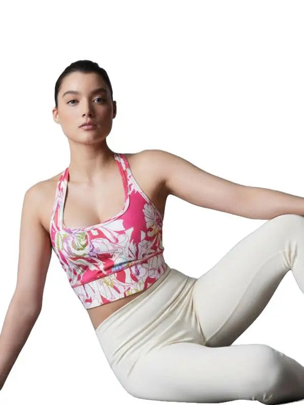 Natori Solstice T-back Crop Top - Pink