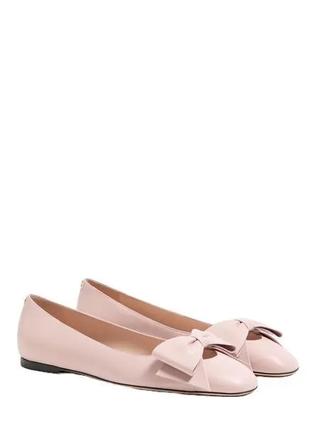 Valentino Garavani Bowow Kidskin Ballerinas - Pink
