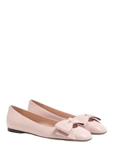Valentino Garavani Bowow Kidskin Ballerinas - Pink