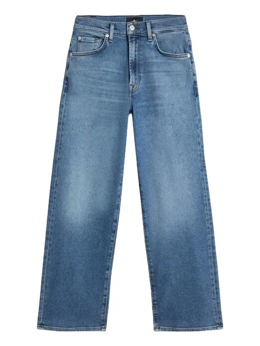 7 For All Mankind Stovepipe Straight Ankle Jean - Denim