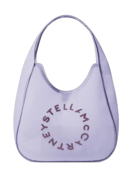Stella McCartney Logo Mesh Large Hobo Bag - Natural