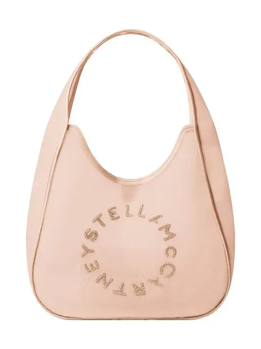 Stella McCartney Logo Mesh Large Hobo Bag - Natural