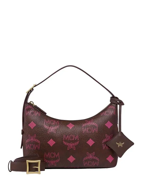 Mcm Aren Hobo In Maxi Visetos - Cinnamon