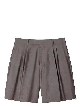 Paul Smith Wool-mohair Pleated Shorts - Brown