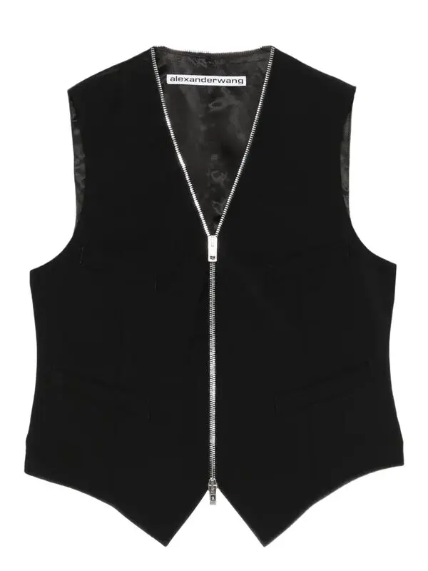 Alexander Wang Zipper Tailored Vest - Black