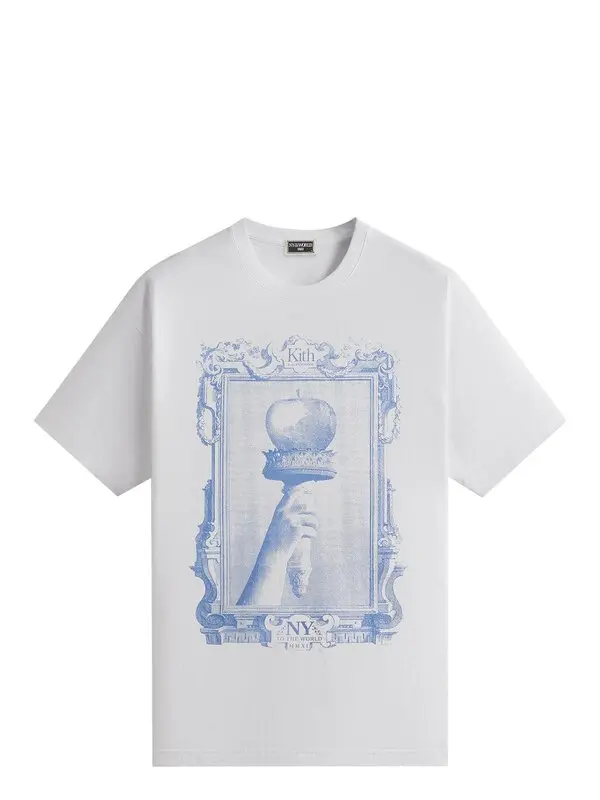 Kith Ny To The World Liberty Apple Flame Vintage Tee - White