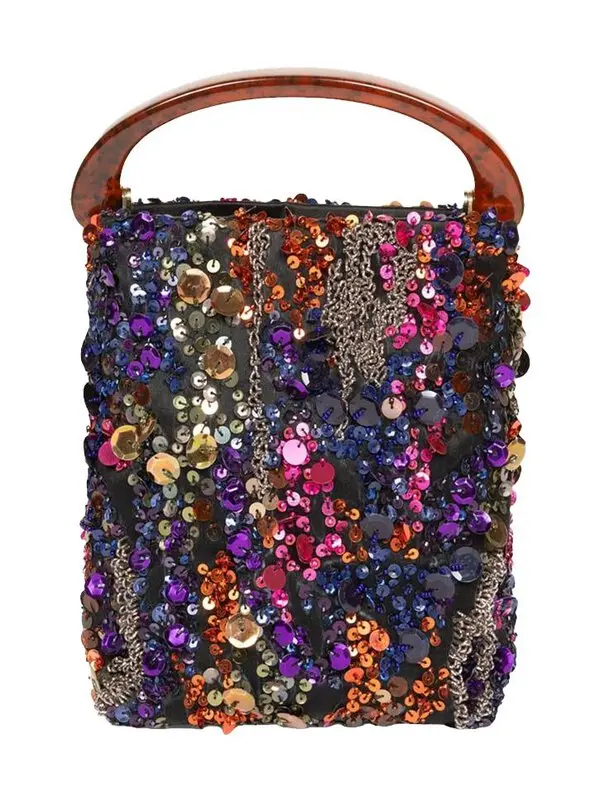 Dries Van Noten Embellished Viscose And Silk Bag - Multi