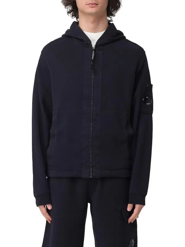 C.P. COMPANY Logo Detail Hoodie - Blue