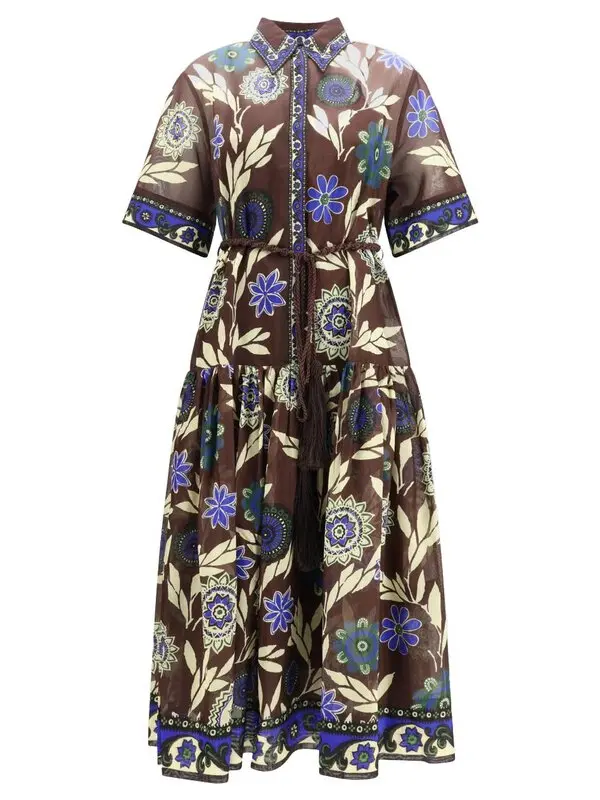 ALEMAIS Printed Dress - Cocoa