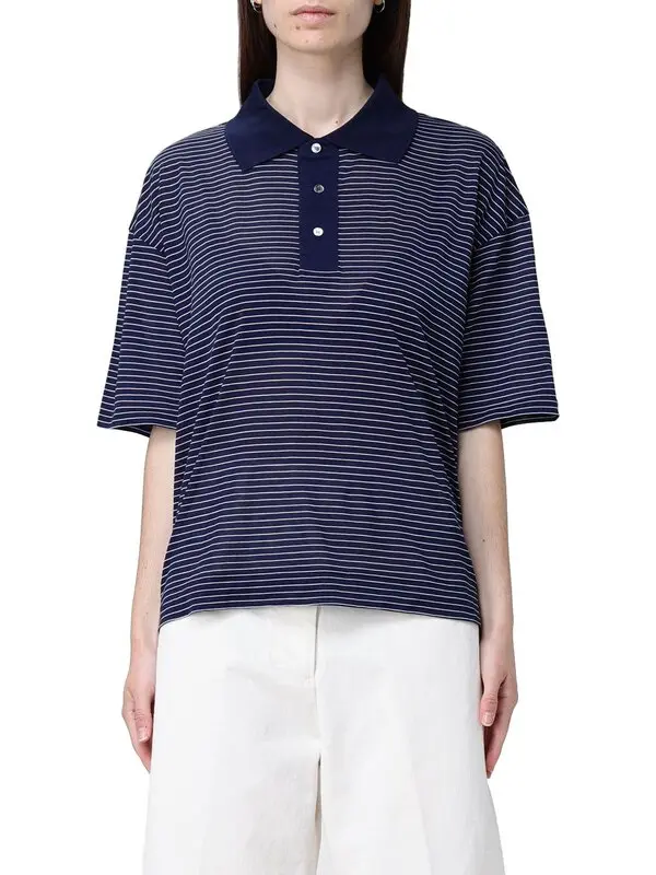 Ami Striped Polo Shirt - Blue